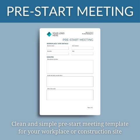 Pre-Start Meeting Form - Acacia Safety Consulting