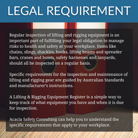 Lifting & Rigging Equipment Register - Acacia Safety Consulting